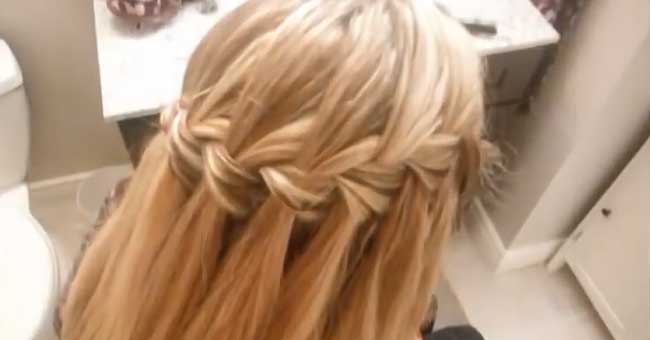 Jazz Up Your Hairstyle With This Cute Waterfall Braid Tutorial